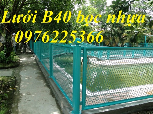 Lưới B40 bọc nhựa ,hàng rào lưới B40