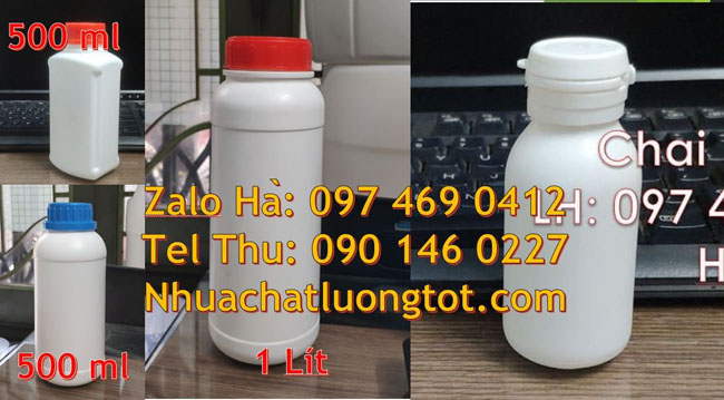 Chai hdpe 100ml vuông, chai 250 ml đựng thuốc sâu,Chai 30ml garenty, Chai 500ml hdpe, Chai nhựa 50ml
