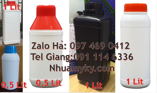 chai nhựa đựng thuốc thủy sản, chai nhựa đựng nông dược,chai nhựa 50ml ...
