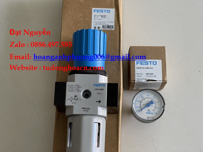 Bộ lọc điều áp Festo LFR-1/2-D-MIDI-MPA: Giải pháp hoàn hảo cho hệ ...