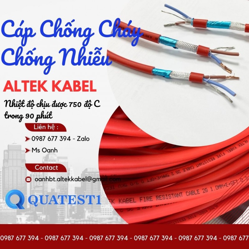 Phân phối cáp tín hiệu chống cháy 2x1.5mm