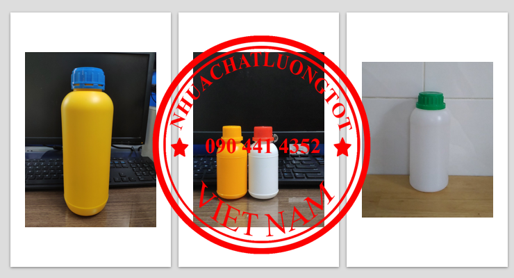 Chai nhựa 500ml HDPE đựng dung môi, kiềm, muối axit