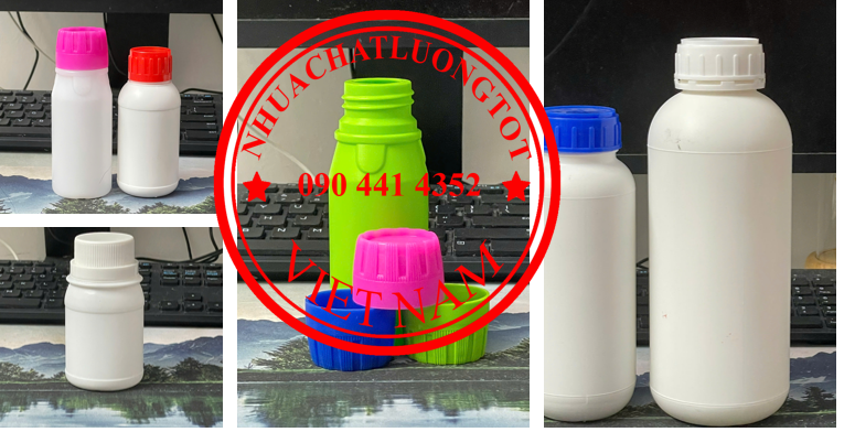 Chai nhựa 500ml HDPE đựng dung môi, kiềm, muối axit